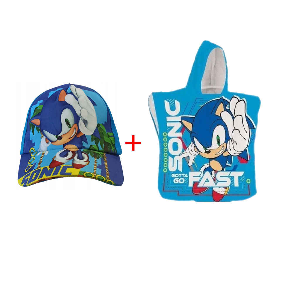 SONIC GORRA CON PONCHO MICROFIBRA 50*100CM | Miravia