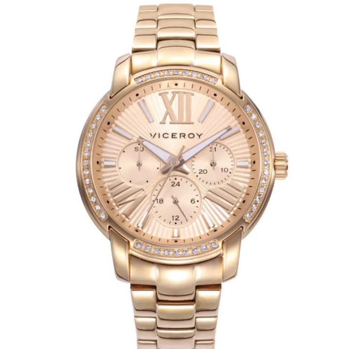 VICEROY Reloj Señora Multifuncion Acero Acabado oro Esfera champagne ...