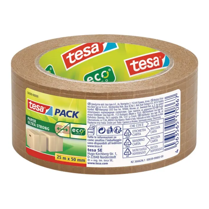 TESA - Tesapack paper con filamentos marron 25m x 50mm tesa | Miravia