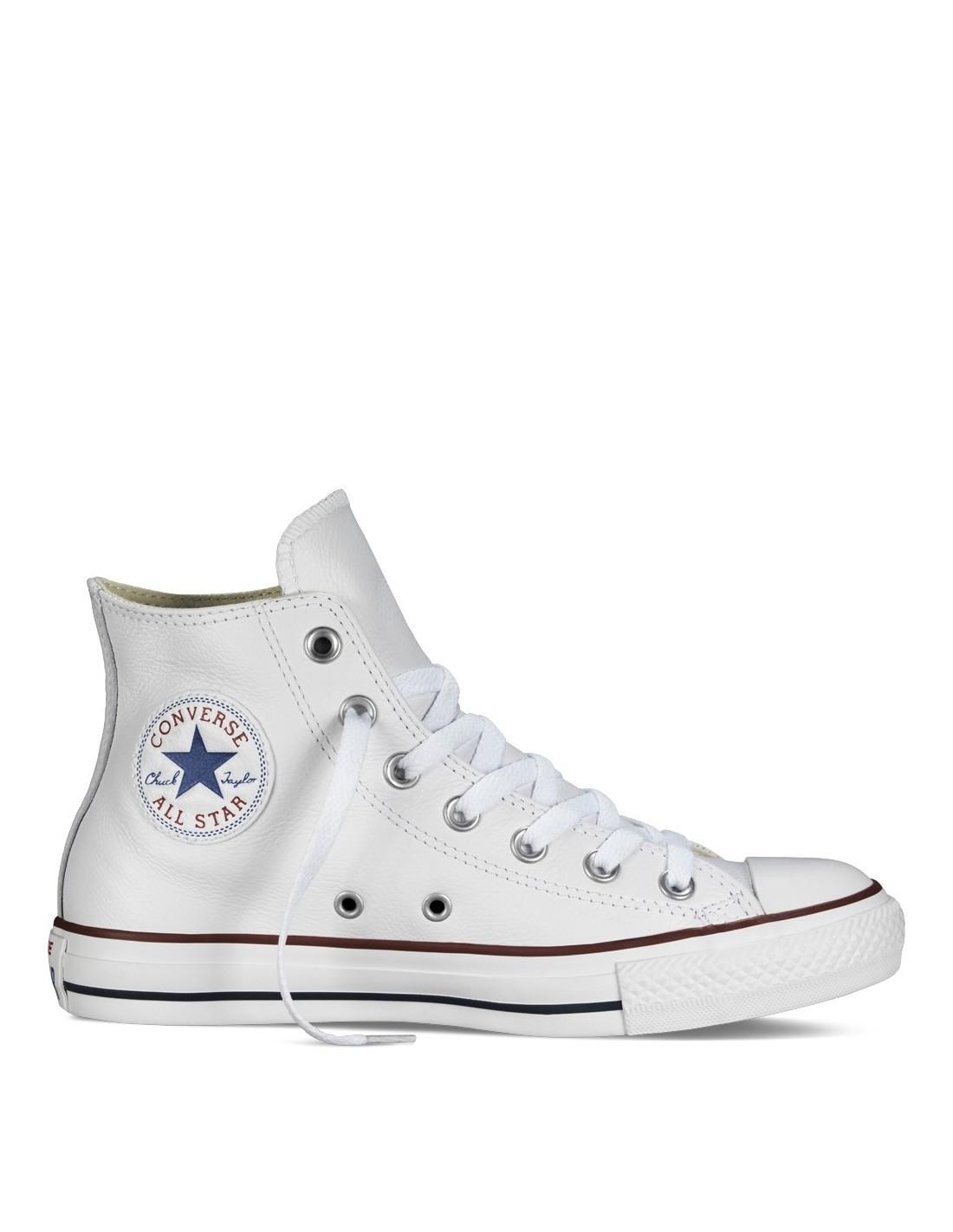 Zapatillas Converse Chuck Taylor All Star Leather High Top White en ...