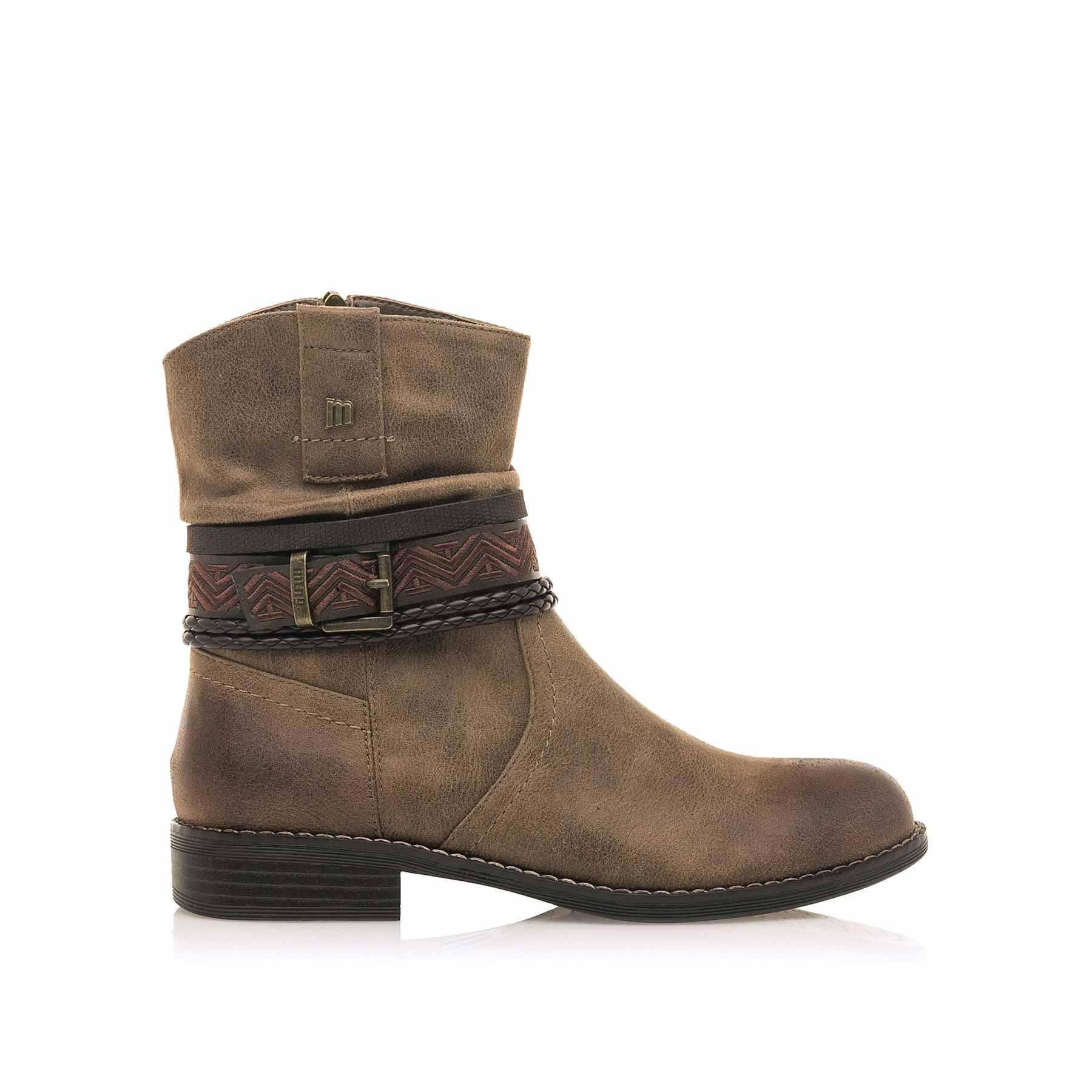 MTNG botines planos mujer persea marron con cierre cremallera y tipo de ...