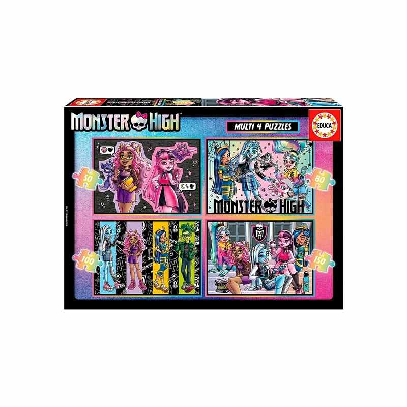 EDUCA BORRAS - MONSTER HIGH PUZZLE MÚLTIPLE 50-80-100-150 PIEZAS | Miravia
