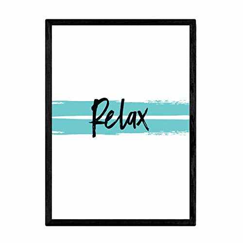 Nacnic Poster Con Frase Inspiracional. Lámina De Decoración 'Relax' Con ...
