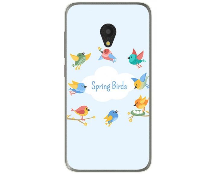Funda Gel Tpu para Alcatel U5 (4G) / Orange Rise 52 Diseño Spring Birds ...