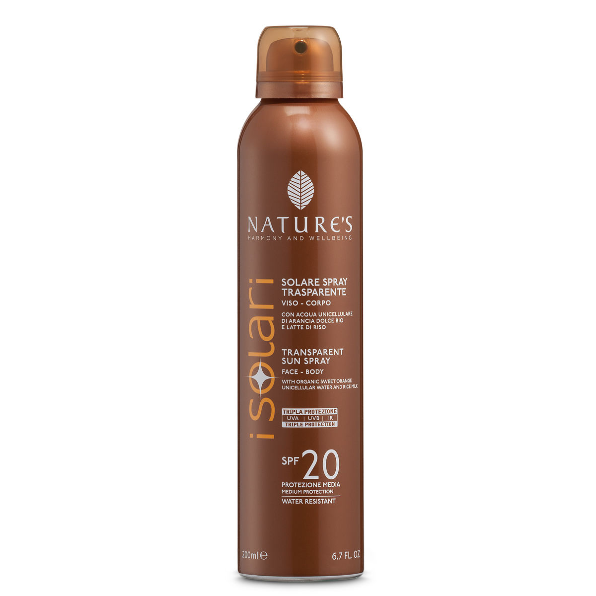 Spray solar transparente SPF20 - Nature's | Miravia