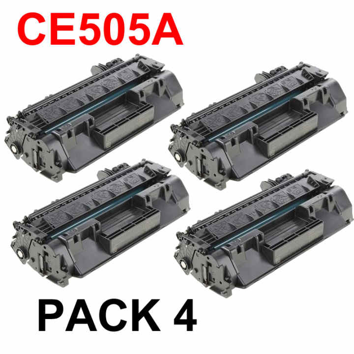 HP Laser CE505A / CF280A, CE505X / CF280X compatible pack 4 unidades ...