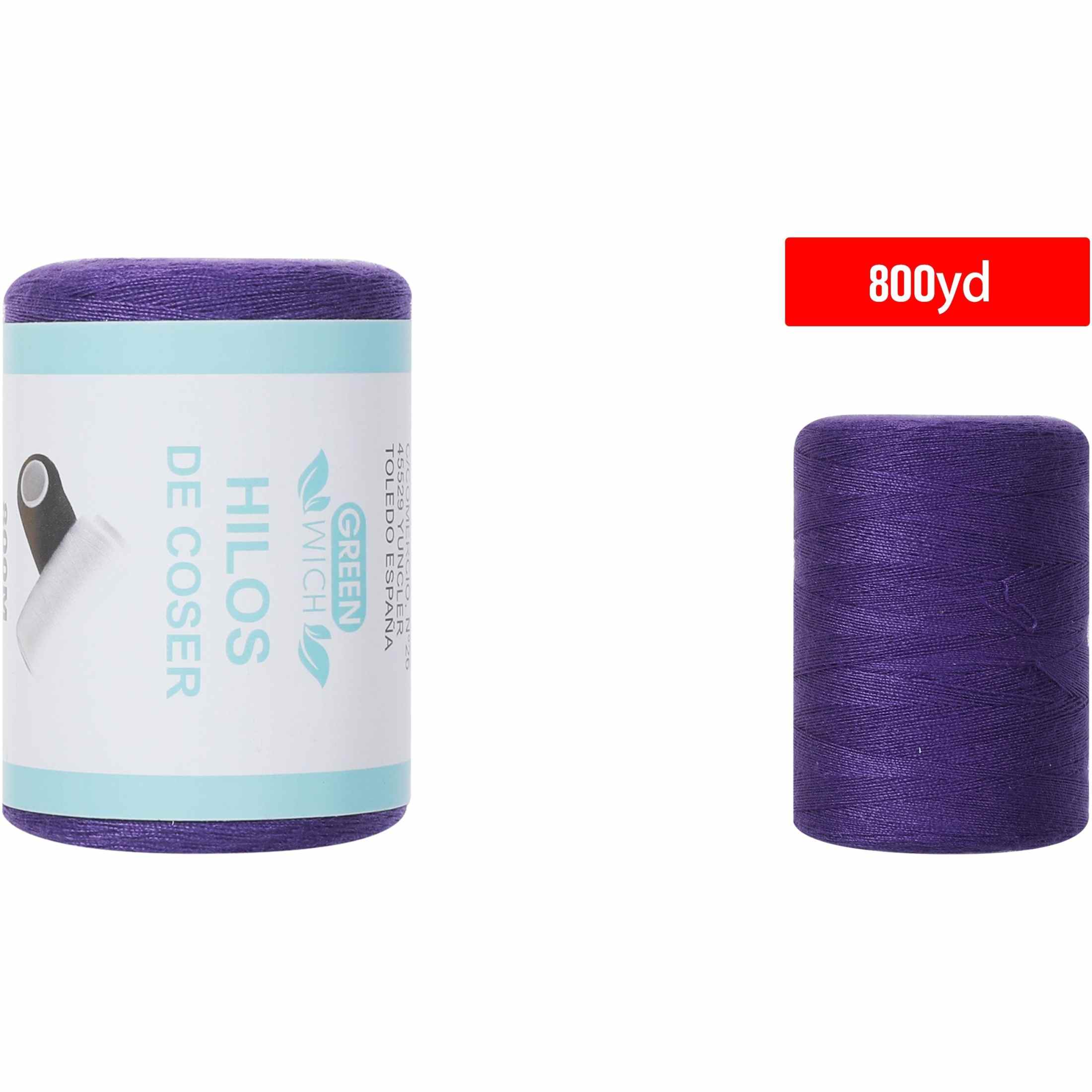 Hilo de coser morado de 800 yardas 200 HILO DE COSER 800Y | Miravia