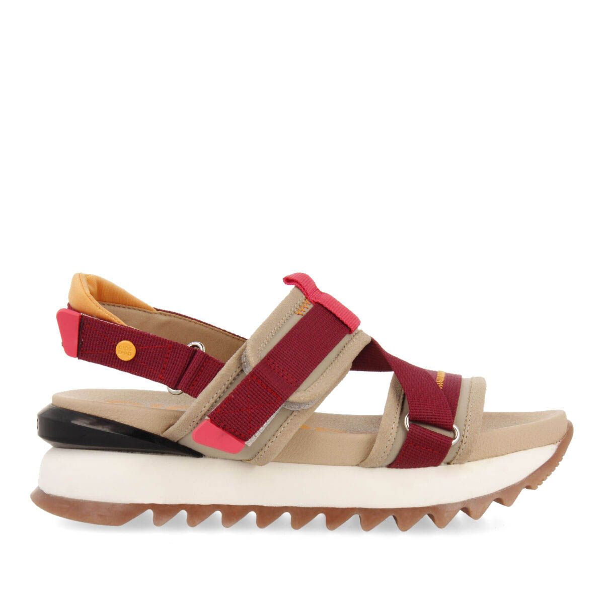 Gioseppo Sandalias deportivas beige y burdeos para mujer blaru | Miravia