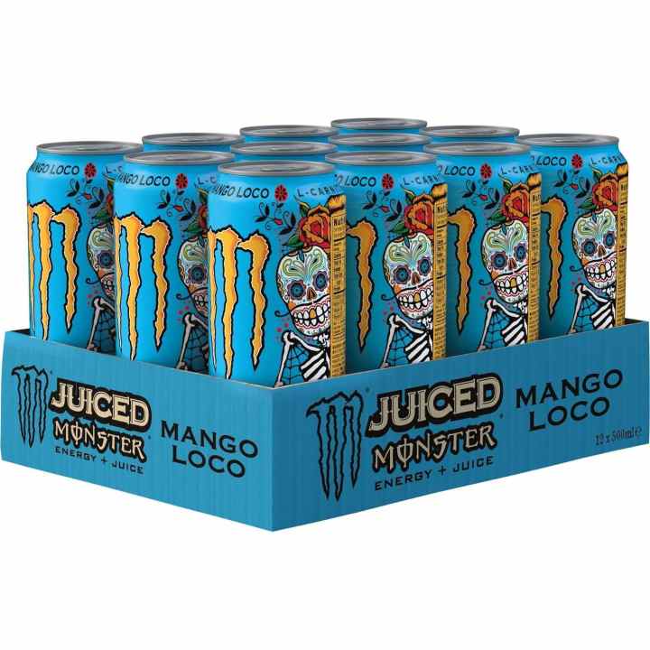 MONSTER MANGO LOCO latas 500ml- Pack 12uds | Miravia