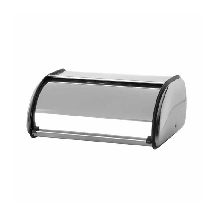 Dcasa Panera de mesa clásica plateada de acero inoxidable para cocina Basic de 24x35x15 cm | Miravia