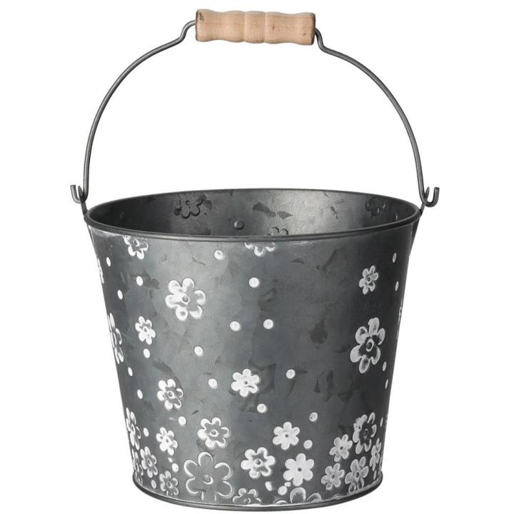 Cubo zinc deco asa 18x16 cm | Miravia