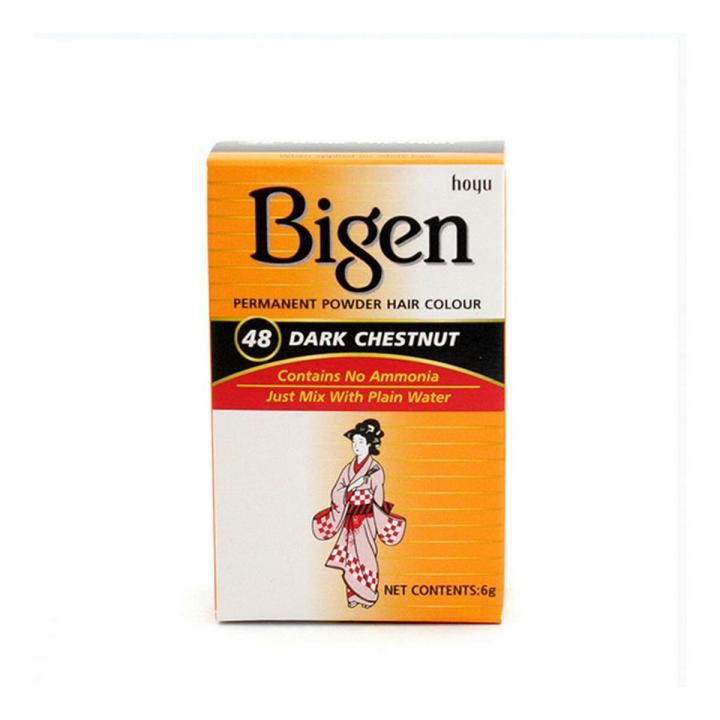 Bigen | Tinte Permanente Bigen Nº48 Dark Chestnut (6 gr) | Maquillajes ...