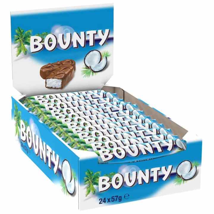 BOUNTY Chocolatina Rellena de Coco - Caja de 24 Unidades x 57g ...