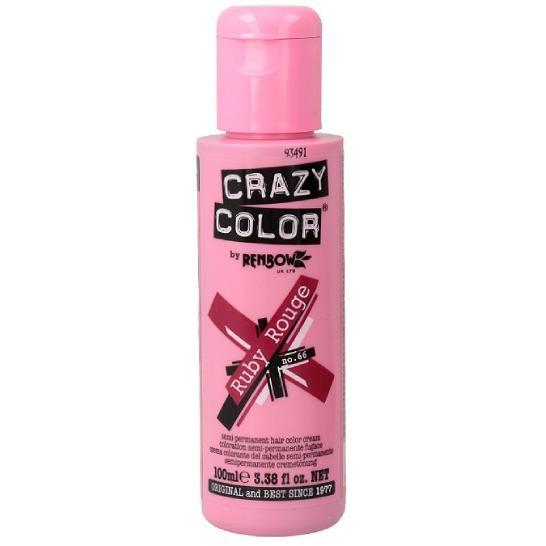 Crazy Color 66 Ruby Rouge,Coloración en Crema Semipermanente Fantasía ...
