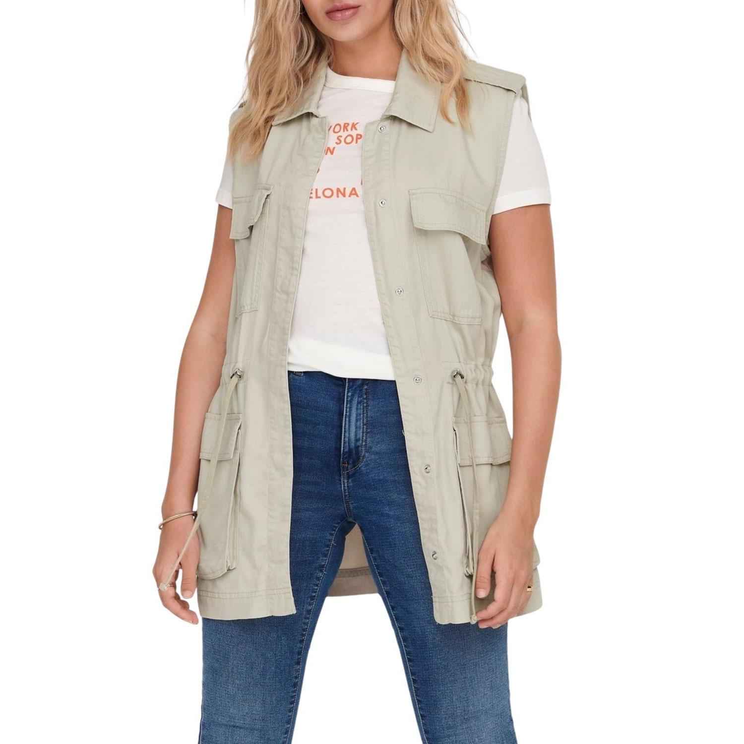 Chaleco Only Kenya Beige para Mujer | Miravia