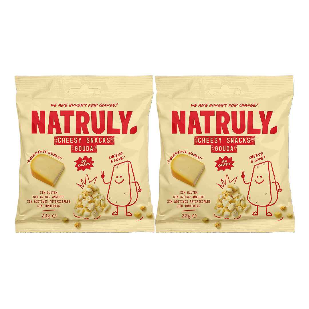 Natruly - Pack 2x, Cheesy Snack, Bolitas de Queso Crujiente, 0% Carbs, 20 g | Miravia