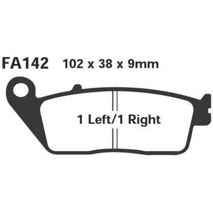 PASTILLA FRENO MOTO SINTERIZADA EBC FA142HH | Miravia