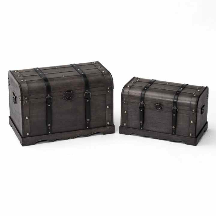 Baúles auxiliares rústicos Gris de Madera para decoración Factory - LOLAhome | Miravia