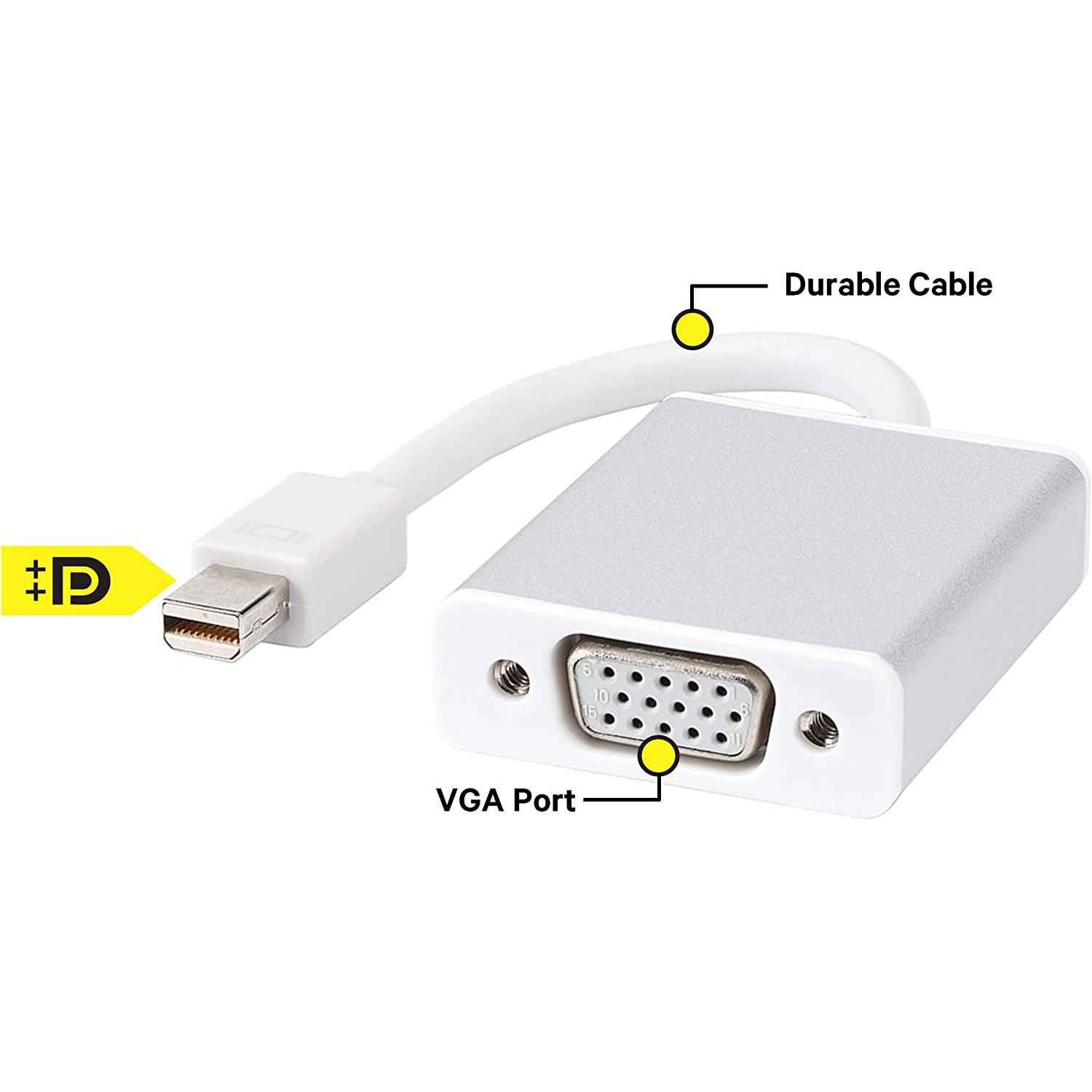 FGNS. Adaptador Mini DisplayPort a VGA,Adaptador de Mini DisplayPort a ...