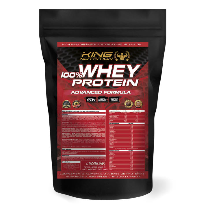100% Whey Protein 1Kg King Nutrition Proteina Concentrada | Miravia