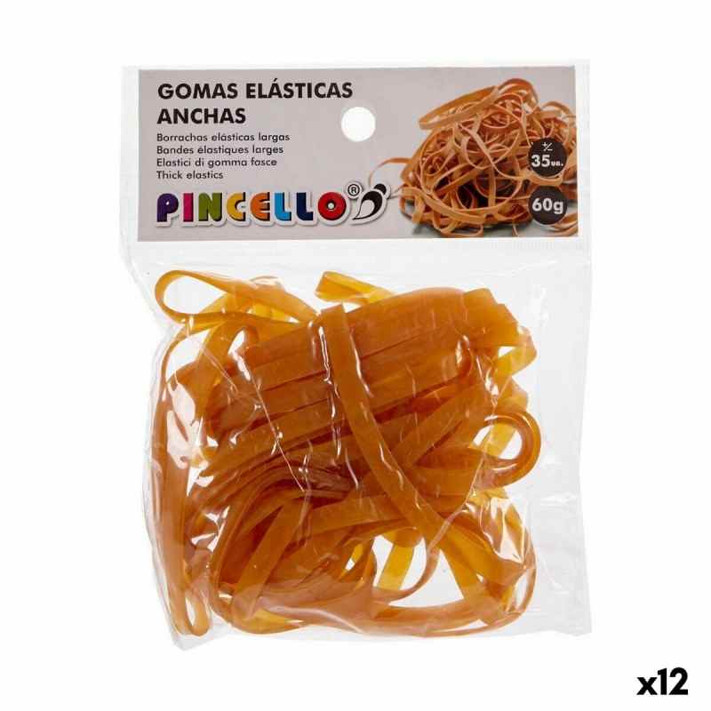 Pincello-Gomas elásticas Ancha Amarillo (12 Unidades) | Miravia