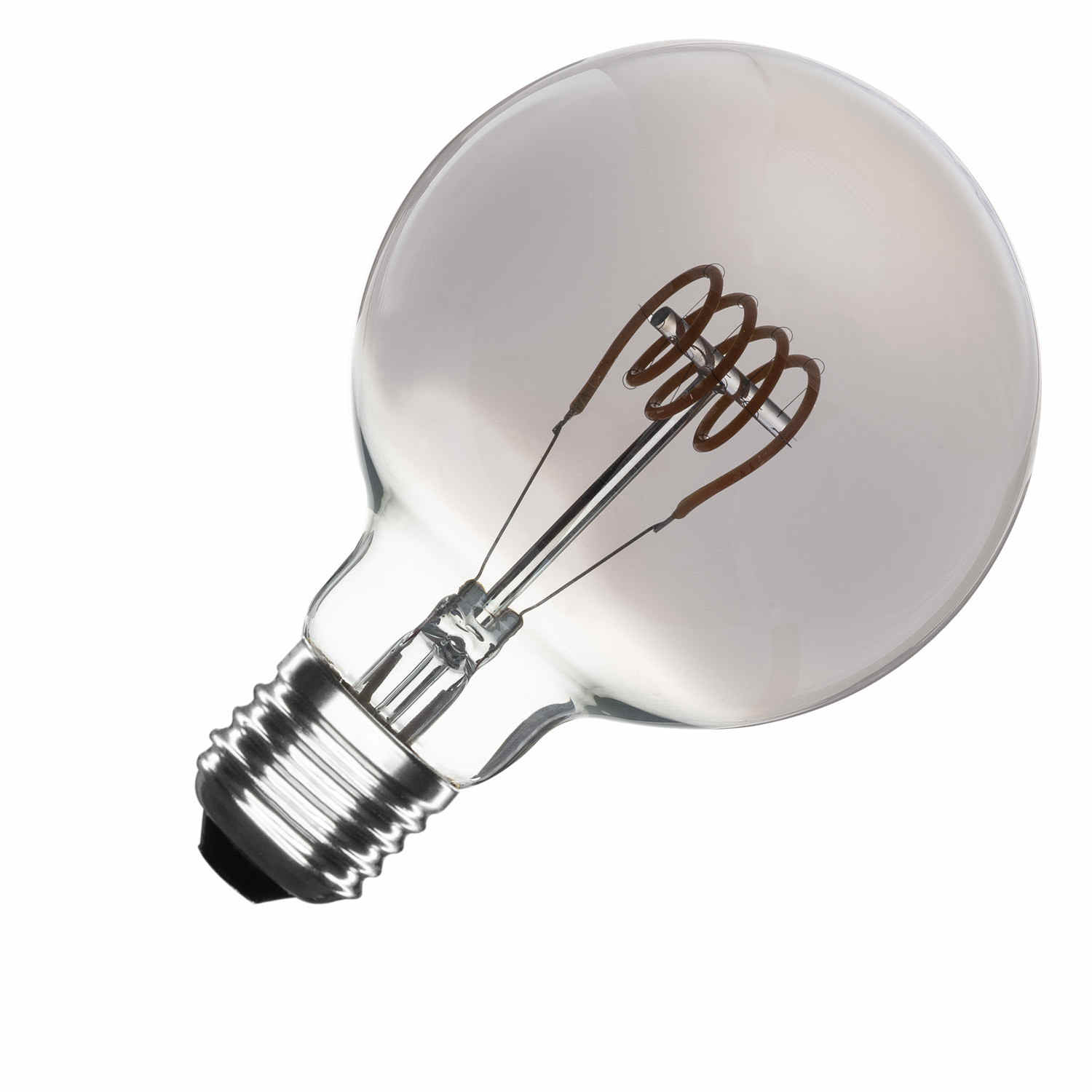Ledkia Bombilla LED E27 Regulable Filamento Espiral Smoke Planet G95 4W ...