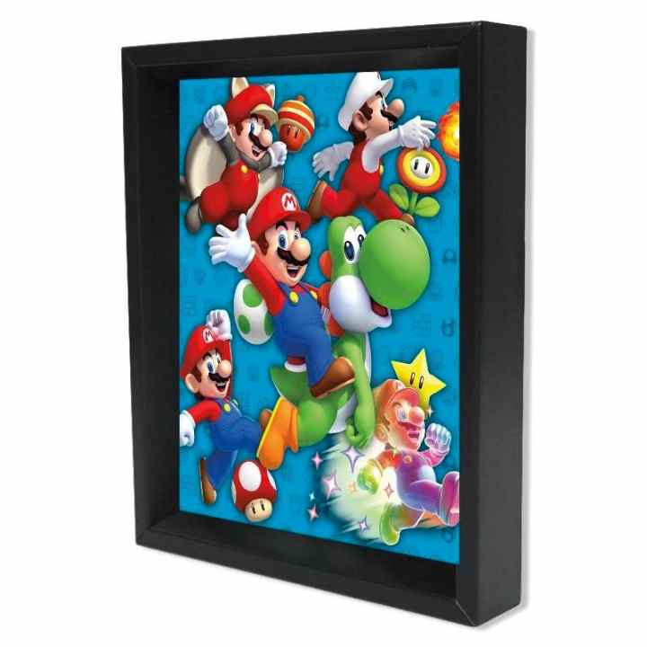 Poster 3D Power Up Super Mario Bros Marco Incluido | Miravia