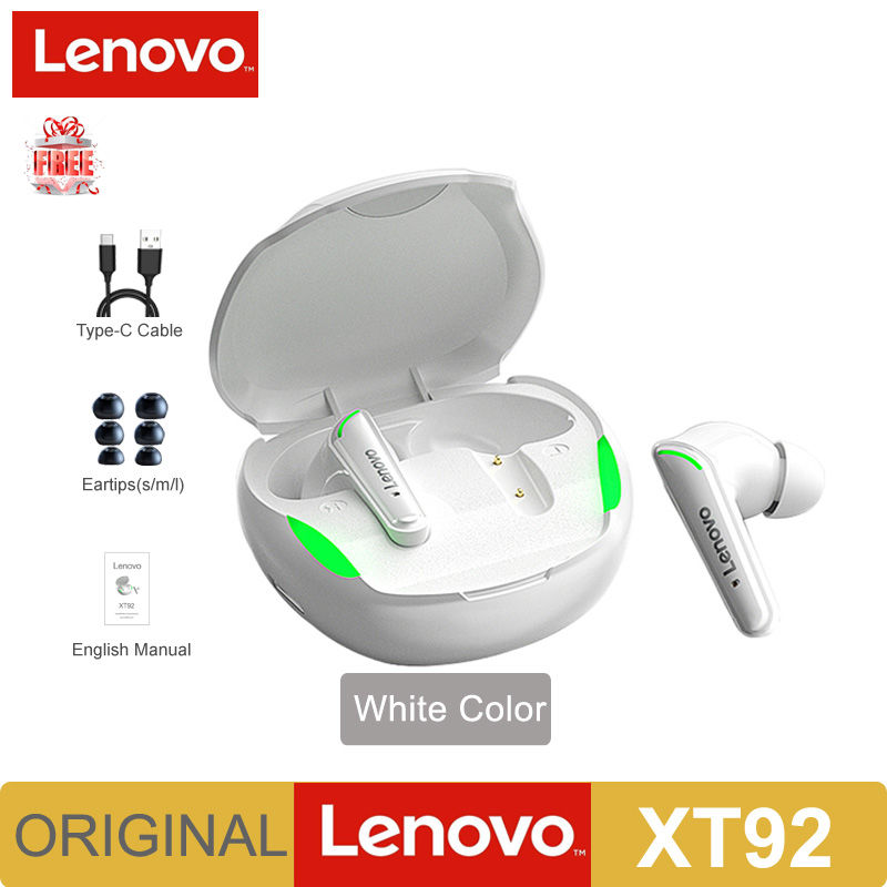 Lenovo-auriculares TWS con Bluetooth XT92, dispositivo de audio para juegos, con baja latencia ...