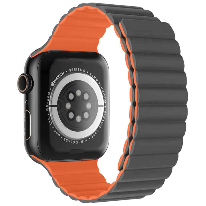 Correa de reloj (1 pieza, Correa magnética de silicona, dos colores ...