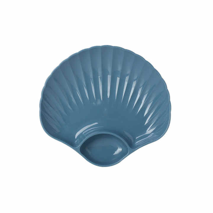 Plato de aperitivos dividido de plástico con forma de concha, plato ...