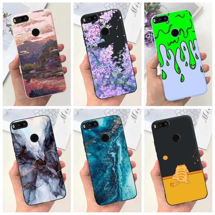 Funda trasera de silicona suave para Xiaomi Mi 5X, carcasa a prueba de golpes con piedra de ...