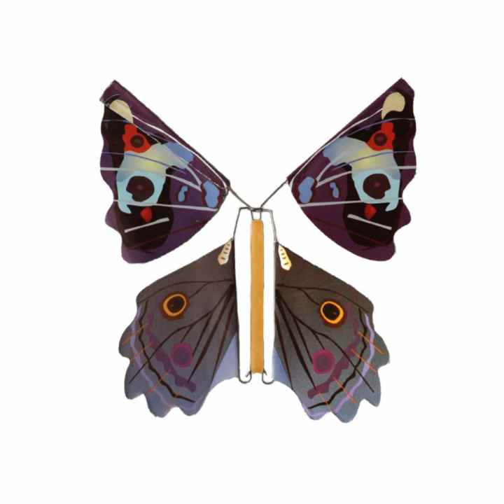 Banda de goma de mariposa voladora mágica, tarjeta voladora de cuerda ...