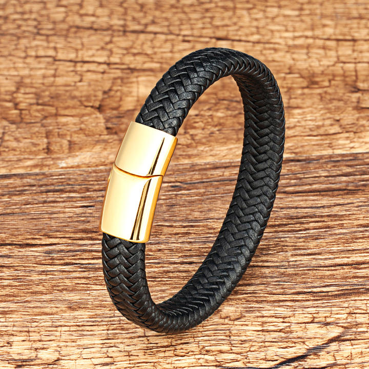 Pulsera Tejida Simple YANMIN 2023 para Mujeres y Hombres de Cuero Negro ...
