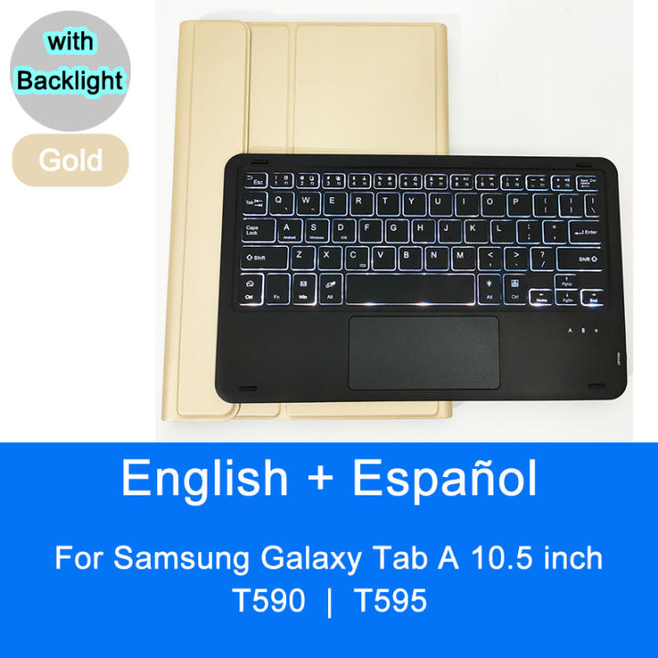 Funda con teclado Bluetooth para tableta Samsung Galaxy Tab A, 10,5 ...