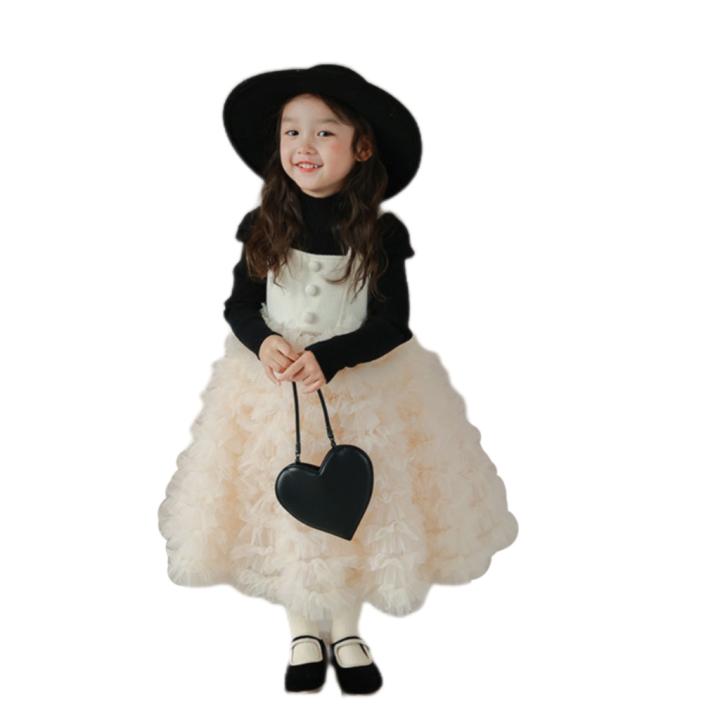 Fashoin-abrigo de lana de encaje de princesa para niña, Vestido de tutú ...