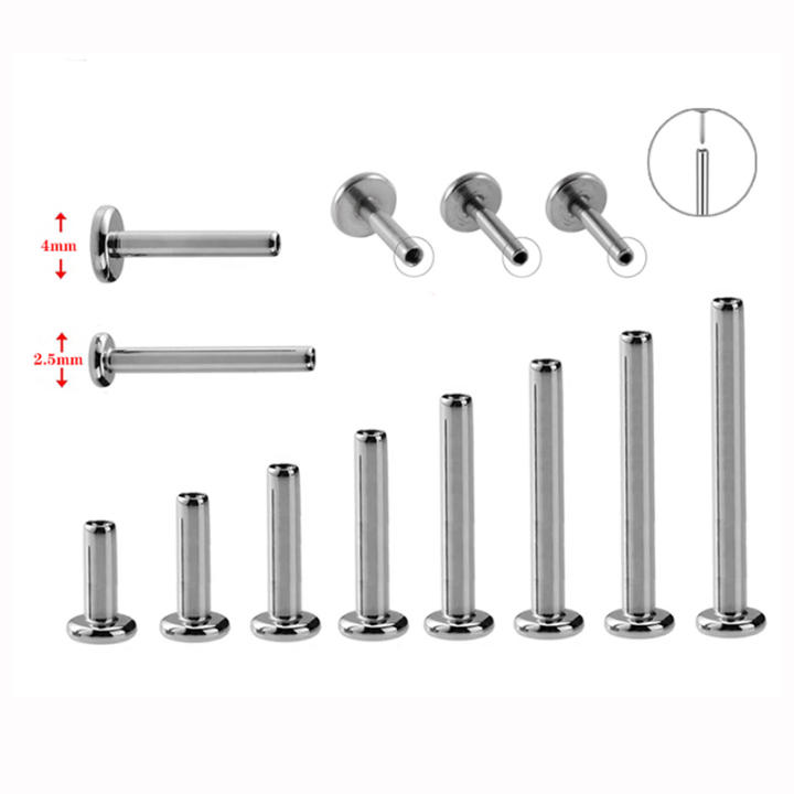 10 Uds 14g 16g 20g piercing labret para labio anillo base de aretes ...