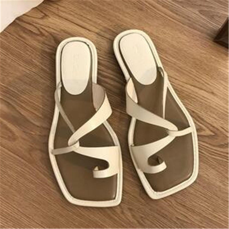 Sandalias planas antideslizantes para mujer, chanclas con Clip para el ...