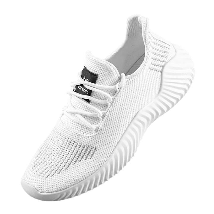 Zapatillas de deporte blancas para hombre, zapatos informales transpirables para exteriores ...