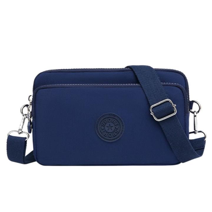 Bolso cruzado de tela Oxford de estilo coreano, bolso de mano multicapa ...