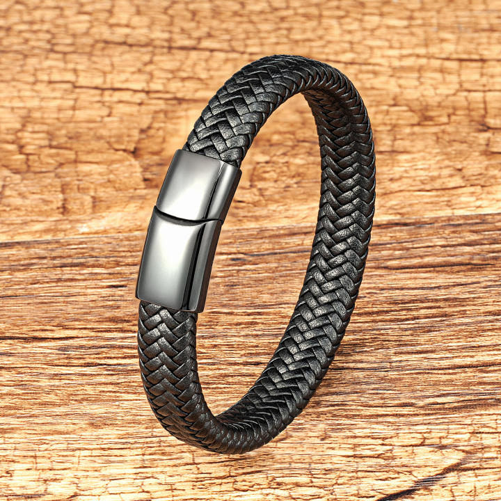 Pulsera Tejida Simple YANMIN 2023 para Mujeres y Hombres de Cuero Negro ...