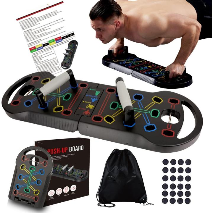 Tabla de Fitness Push Up, barra de flexiones plegable portátil 20 en 1 ...