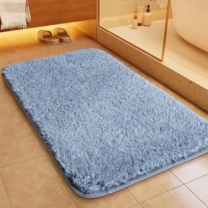 Alfombra De Baño enroscada, Alfombra De Piso Absorbente De Felpa Suave ...
