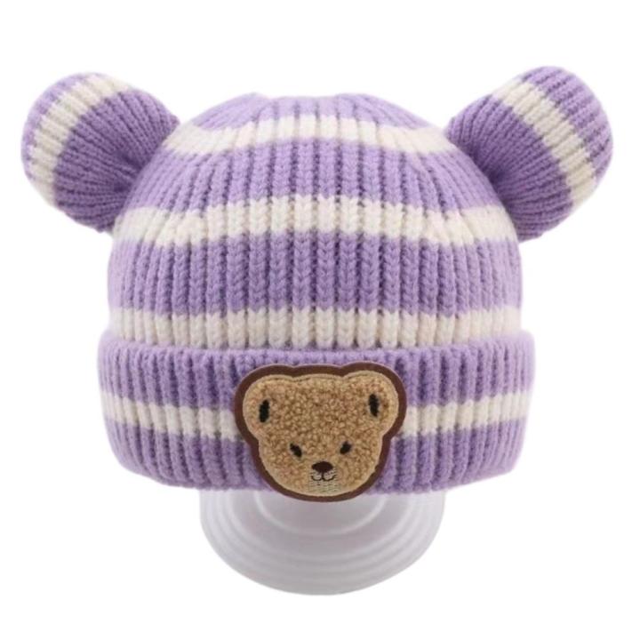 Gorro de punto de oso de dibujos animados, gorro térmico cálido de ...