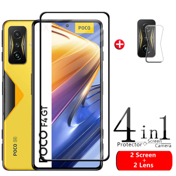 Protector de pantalla de vidrio templado 4 en 1 para Poco F4 GT ...
