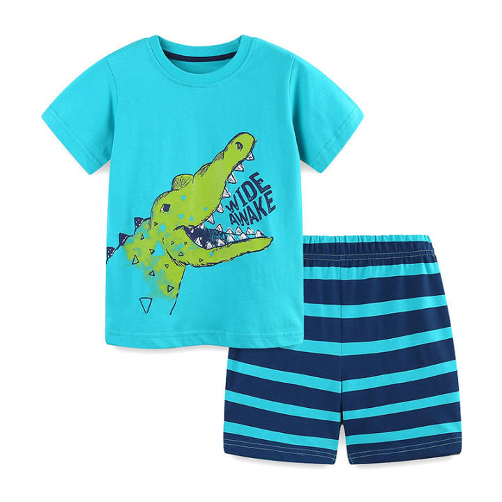 Conjunto de Verano Deportivo de Dinosaurios para Niños Pequeños Traje ...