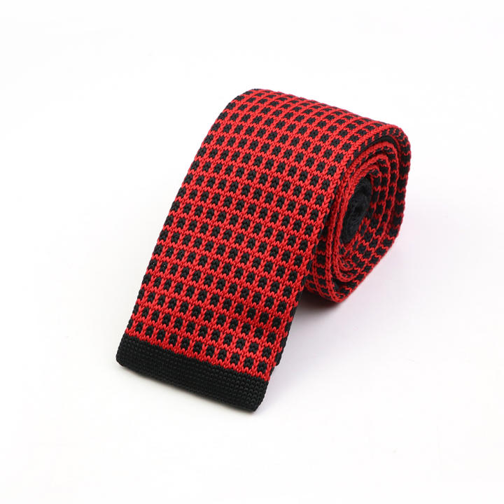 Corbata de Punto con Cuadros Delgados Diseño Estrecho de Cuello para ...