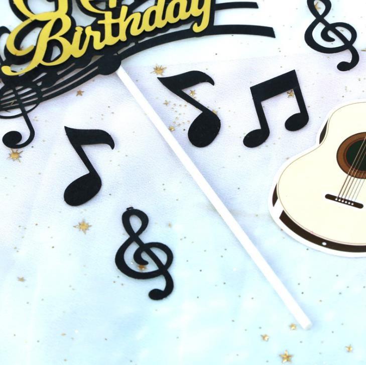 Topper creativo de 8 piezas para notas musicales, instrumentos ...