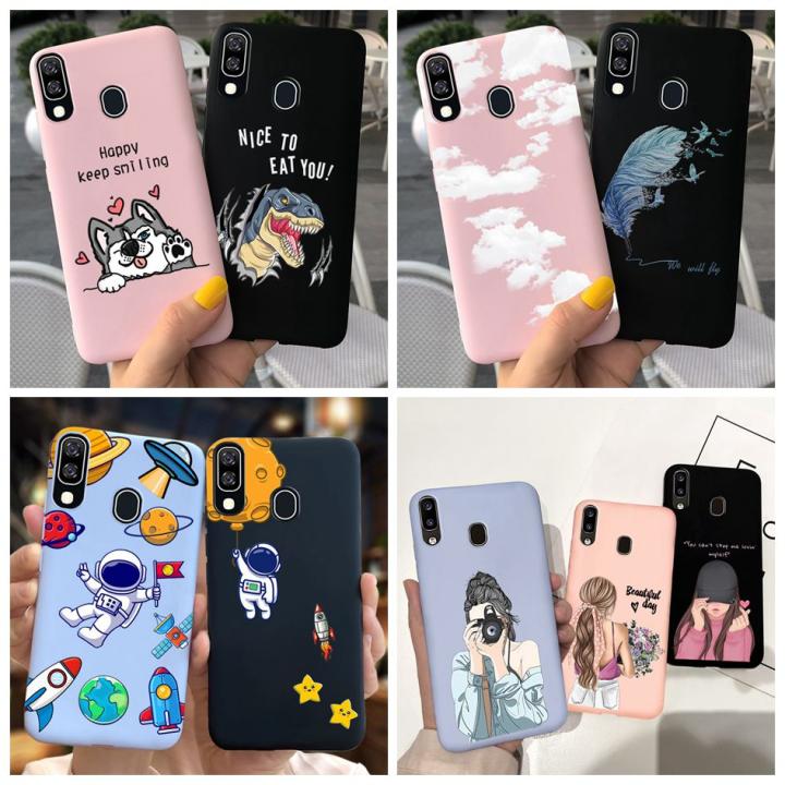 Funda protectora de astronauta de pluma Popular para Samsung A40, funda ...