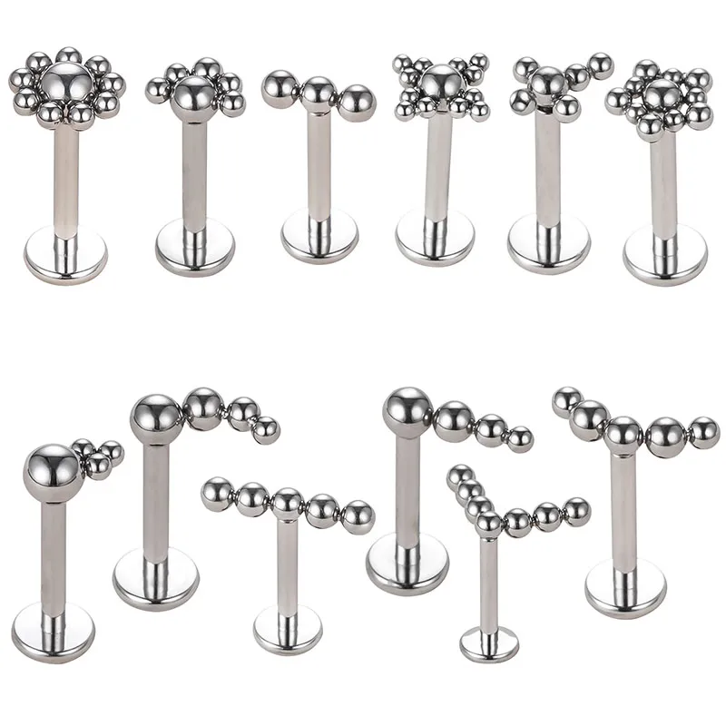 ASTM-pendientes Labret de titanio para el cartílago, joyería para ...