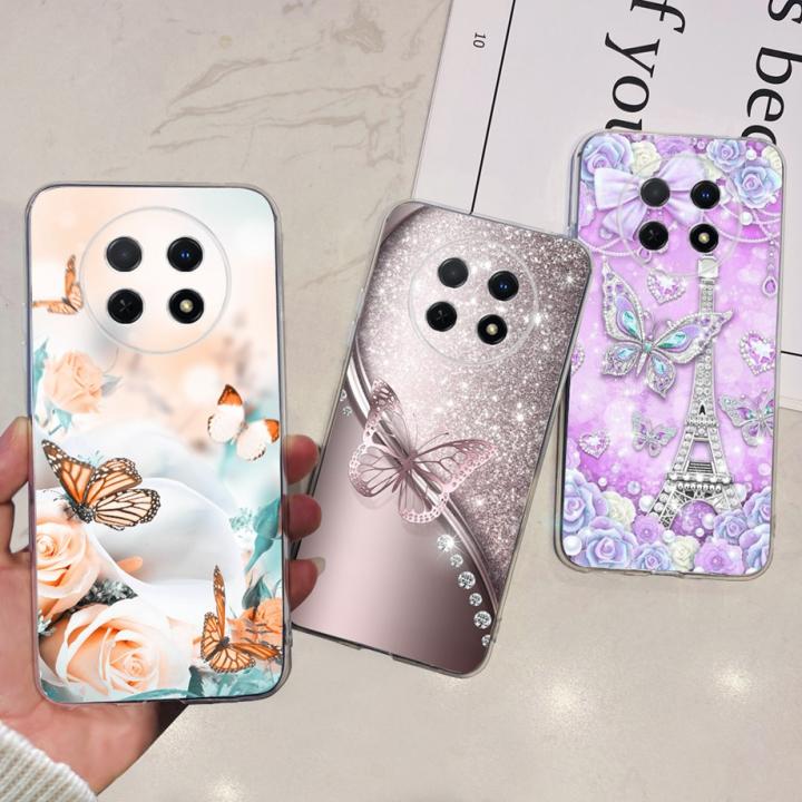 Funda de TPU transparente para Huawei Nova Y91, cubierta de silicona ...